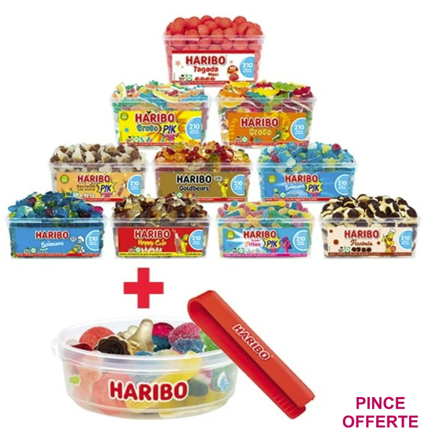 Kit Haribo Box Article à la pièce 10 boîtes + 70 boxs avec couvercle ...
